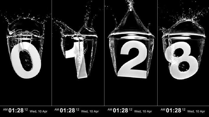 Splash Black Clock FULL SCREEN_XWidget Download WebSite. Live Wallpaper ...